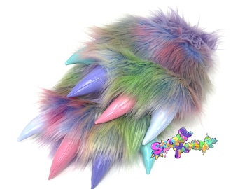 Rainbow Raver Paws Cosplay Furry - Etsy