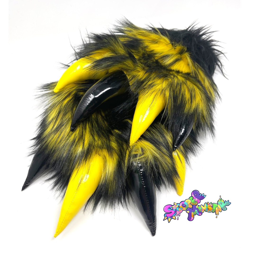 Yellow and Black Paws - Cosplay - Fursuit Partial - Etsy