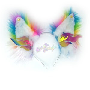 Rainbow Flame Ears - Cosplay - Furry Ears - Etsy