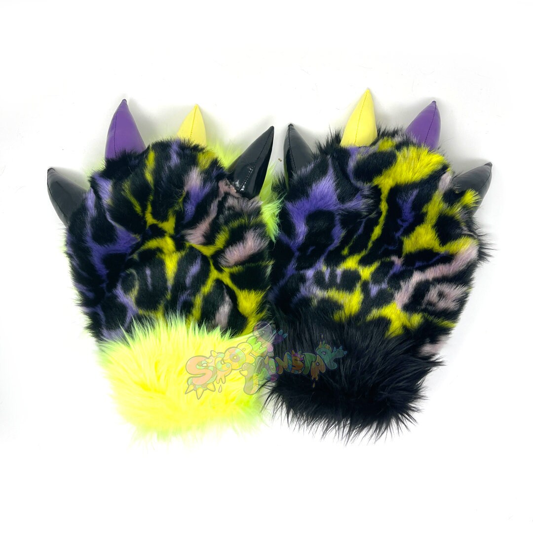 City Pop Paws - Cosplay Paws - Furry Paws - Raver Cuffs - Etsy