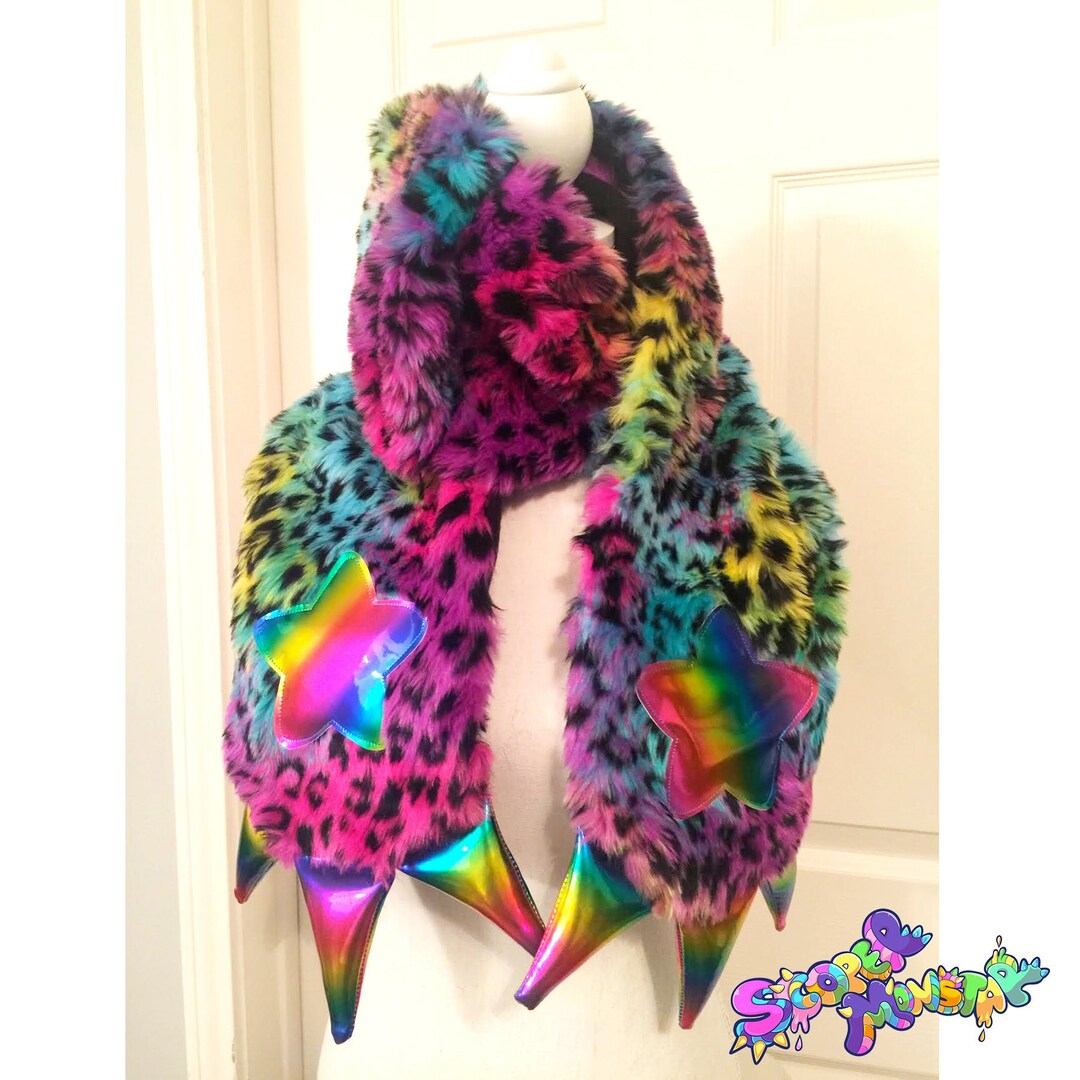 Lisa Frank Inspired Scarf - Winter Clothing - Cosplay - Etsy