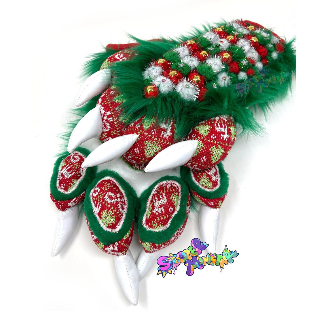 Ugly Sweater Christmas Paws Furry Costume Gloves - Etsy