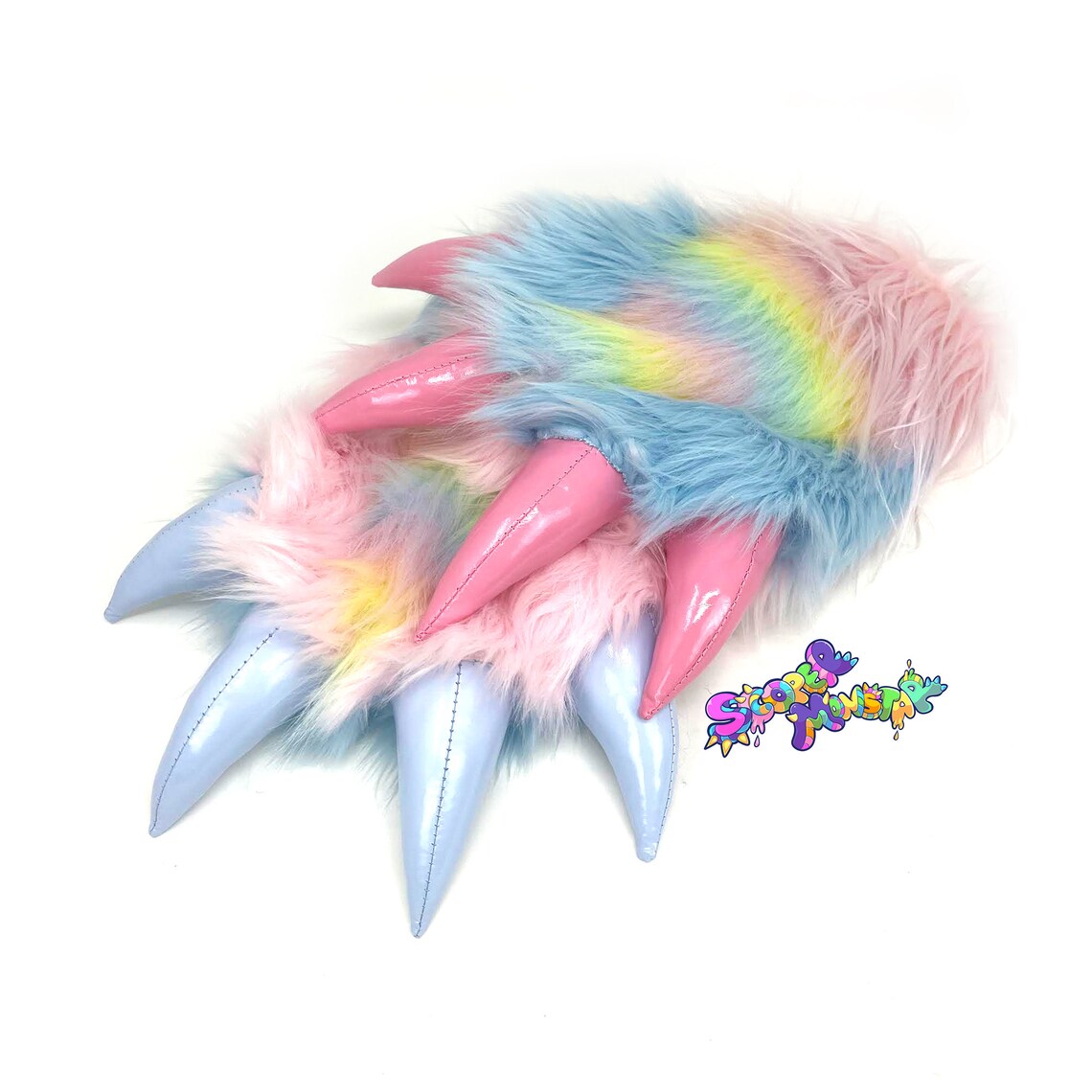 MADE TO ORDER: Ultra Pastel Rainbow Paws - Cosplay - Raver - Furries - Etsy