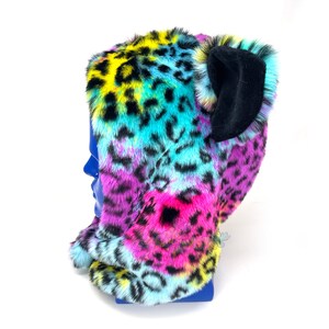 Lisa Frank Inspired Rainbow Leopard Hood - Etsy