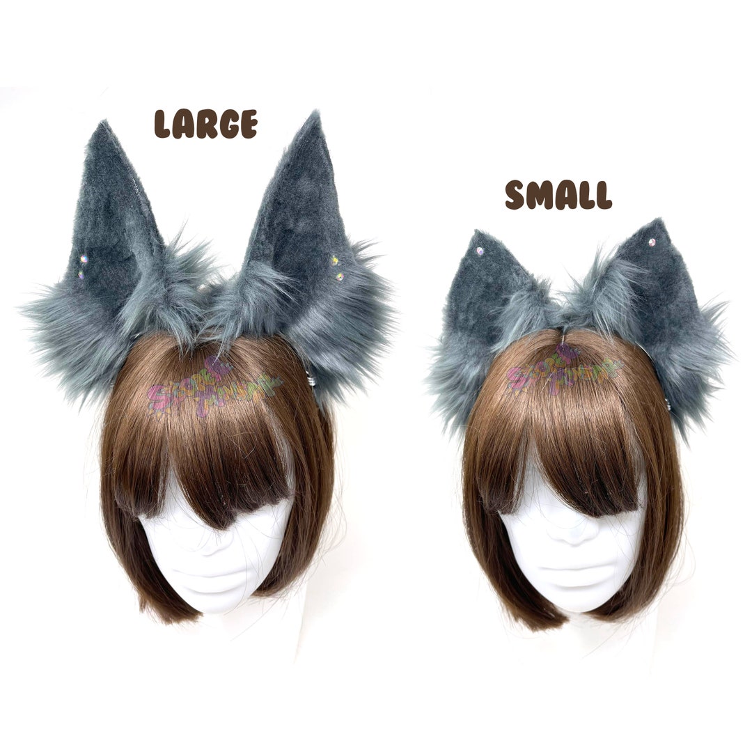 Dark Gray Ears - Wolf Ears - Therian Gear - Etsy