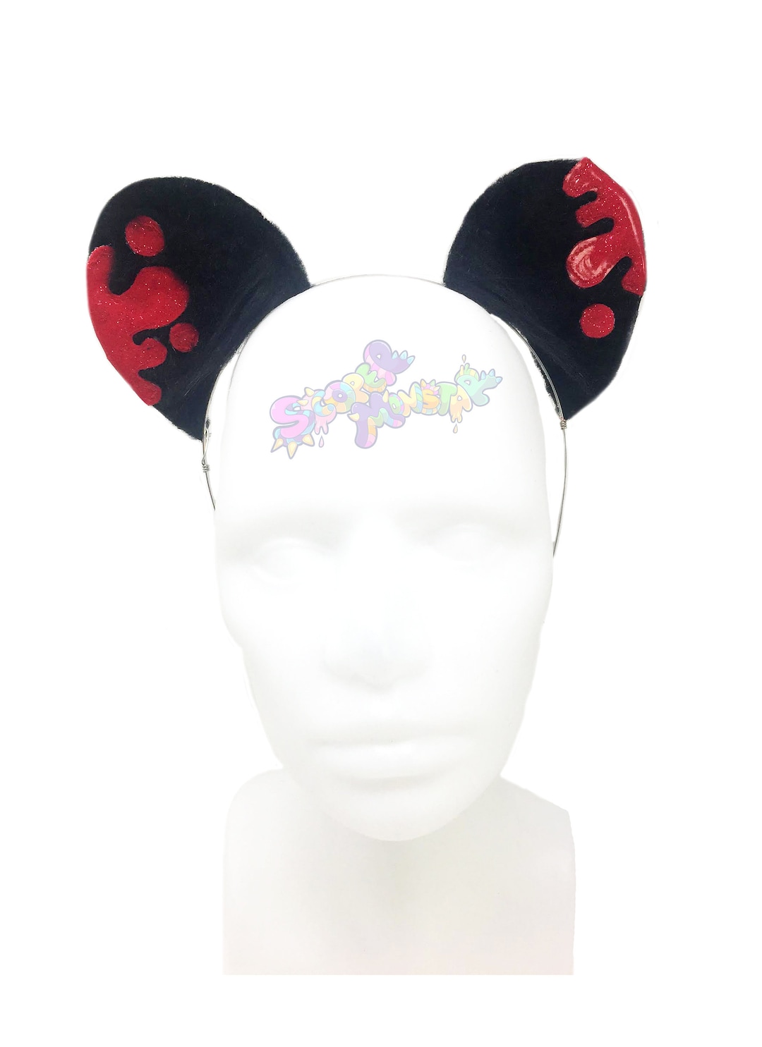 Black & Red Gloomy Bear Ears - Cosplay - Furry Ears - Etsy