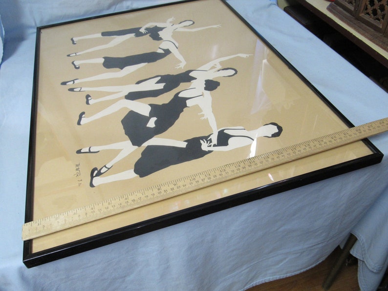 M. M. Roe Maggie Signed Original Watercolor Ballerina Dancers Dated ...