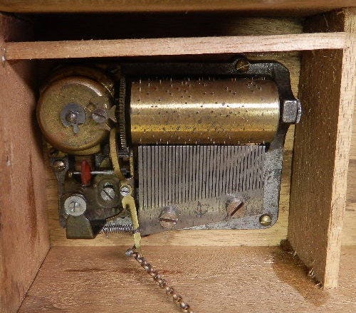 Antique Music Box Bronze WMF Wurttembergische Metallwarenfabrik Germany ...