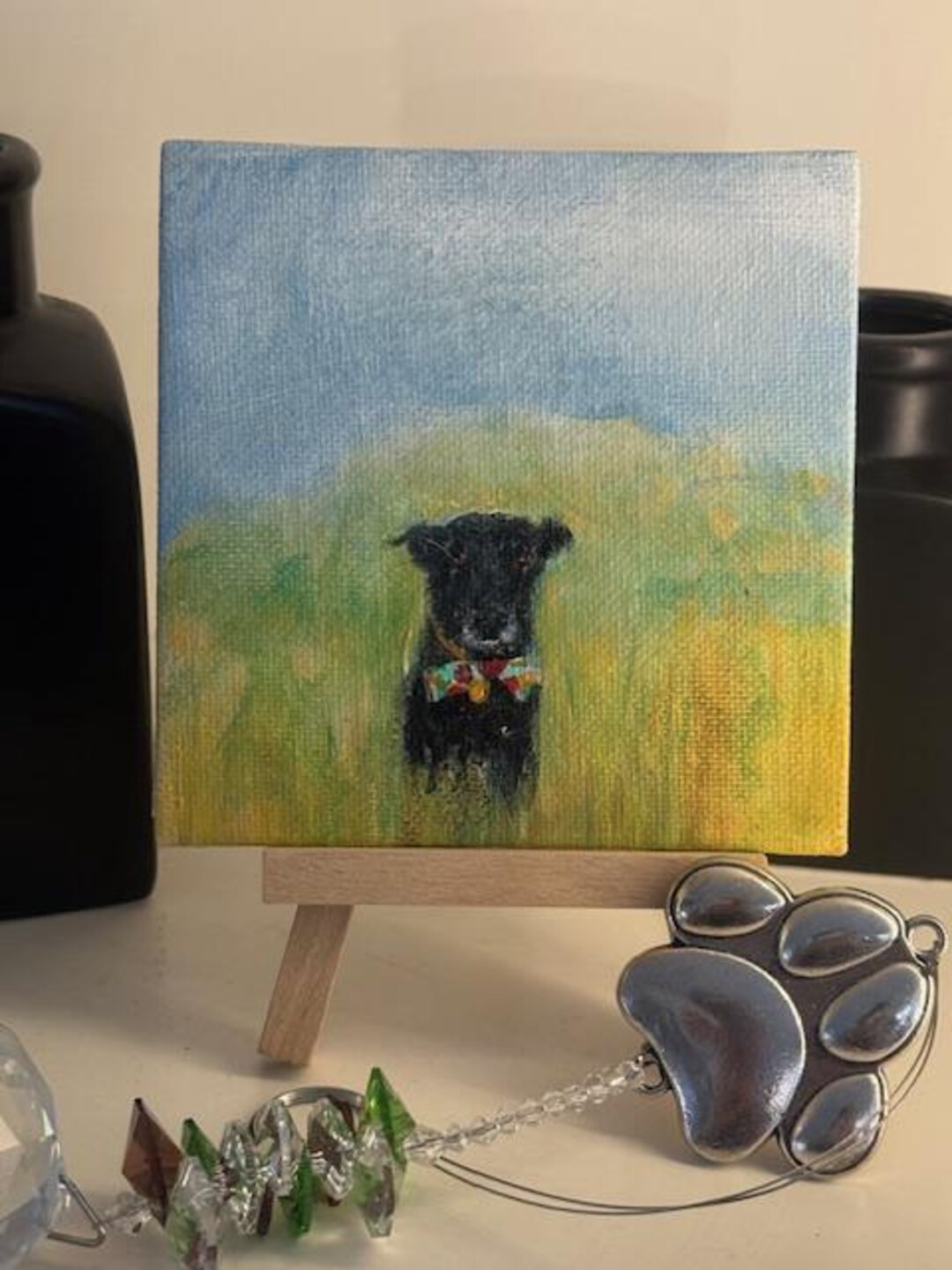 Mini Canvas Painting, Dog Painting, Custom Dog Painting, Pet Memorial ...
