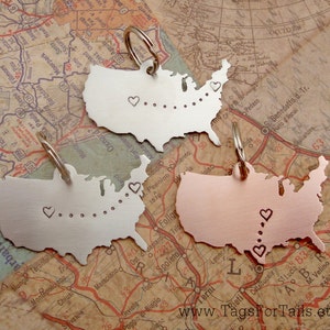 United States Key Chain With Quote and Hearts Handmade - Etsy