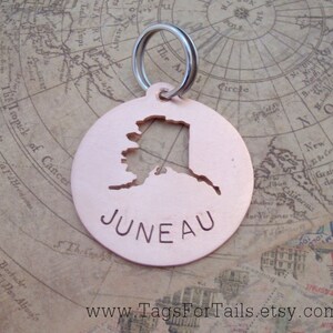 Alaska State Pet Tag Cut Out Style Choose Any State handmade Dog or Cat ...
