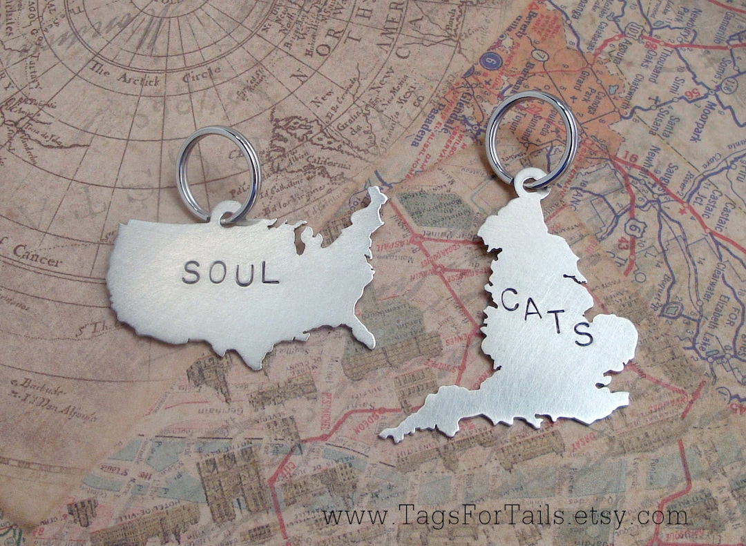 Country Keychain Set of Two Choose Your Countries Handmade - Etsy