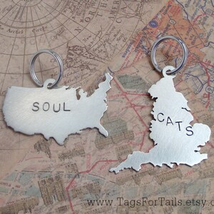 Country Keychain Set of Two Choose Your Countries Handmade - Etsy