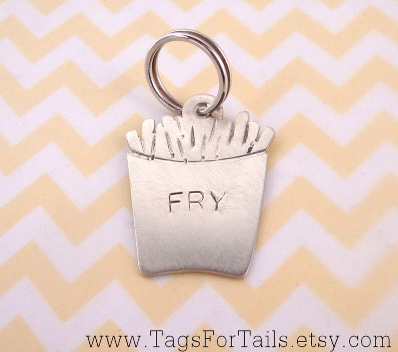 French Fry Pet ID Tag Custom Dog or Cat Pet ID Tag Handmade | Etsy