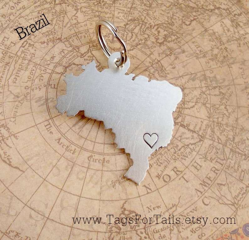 Country Keychain Set of Two Choose Your Countries Handmade - Etsy