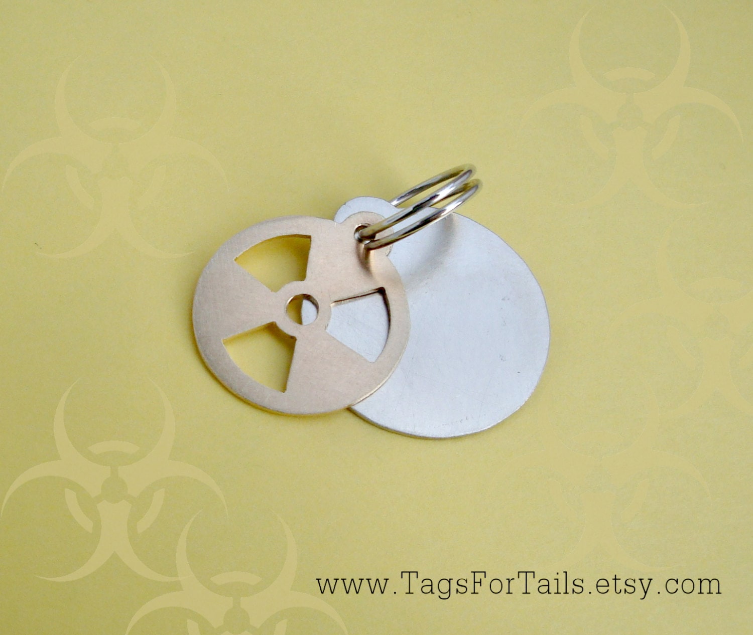 Radioactive Symbol Pet Tag Handmade Artisan Custom Pet ID | Etsy