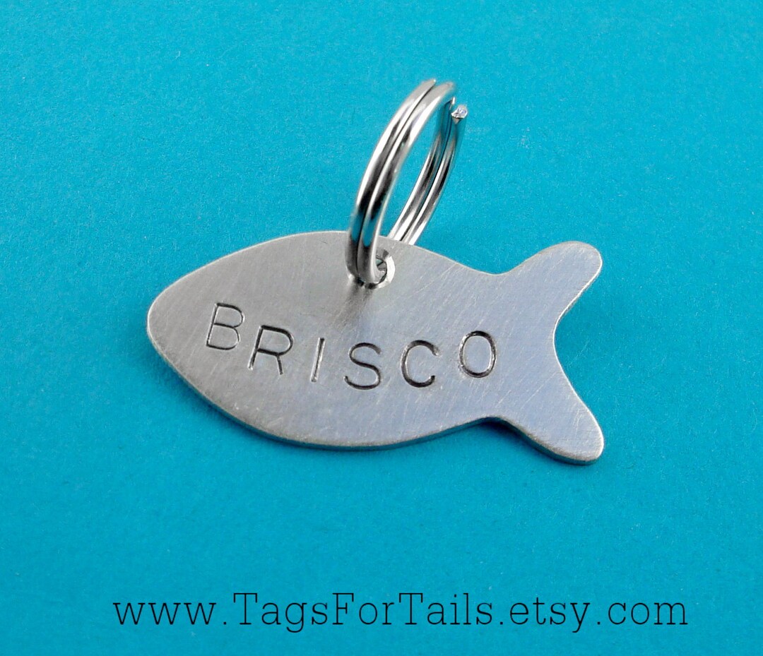 Fish Pet Tag Custom Cat Id Tag Petite Handmade - Etsy
