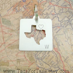 Texas Keychain Square Cut Out Style Choose Your State - Etsy