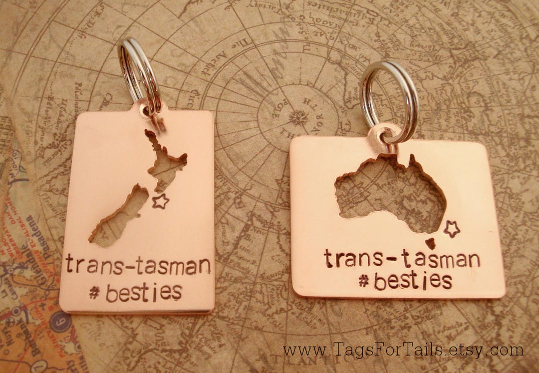 Cutout Country Keychain SET OF TWO With Long Message Cut Out - Etsy