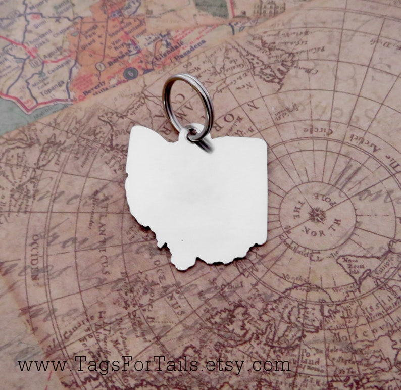 Ohio State Pet Tag choose Any State handmade Dog or Cat ID | Etsy