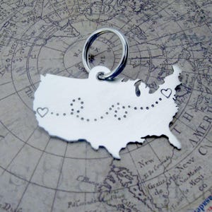 United States Key Chain With Quote and Hearts Handmade - Etsy