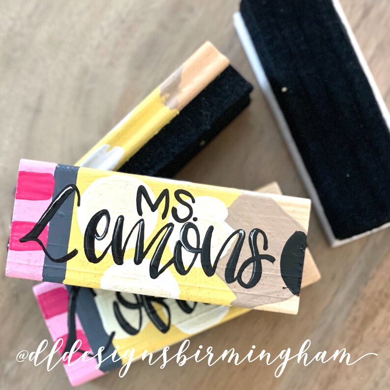 Eraser Pencil Polka Dots Chalkboard Eraser Dry Erase - Etsy