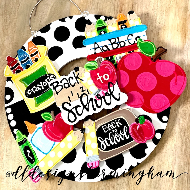 Back to School Apple Attachments Pencil Chalkboard Crayons School ...