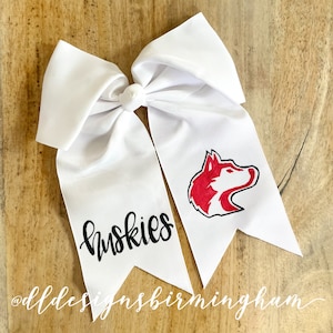 Hand Painted Cheer Bow 8" High School Team Mascot - Etsy