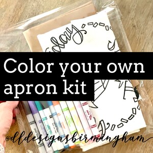Color Your Own Christmas Apron Diy Kit for Kids Rudolph Nutcracker ...
