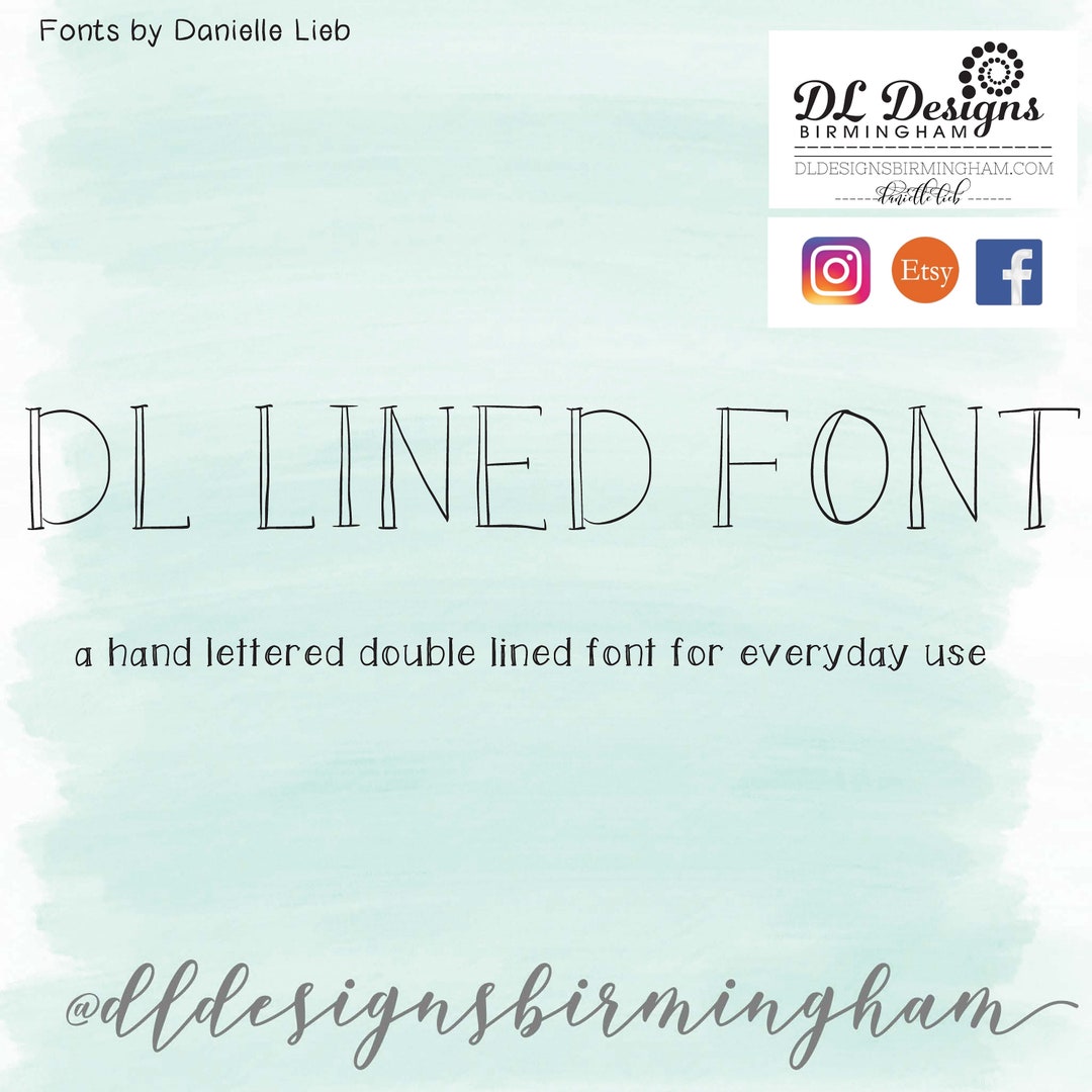 DL LINED Font a Double Line Hand Lettered Everyday Dldesignsbirmingham ...