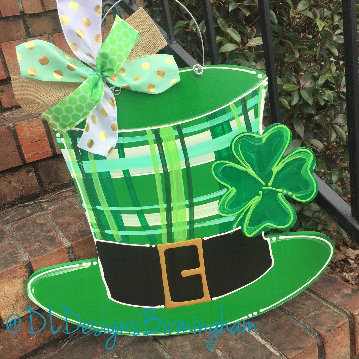 St Patricks Day Clover Door Hanger
