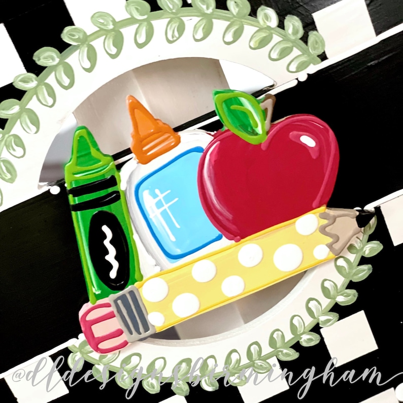 Back to School Apple Attachments Pencil Chalkboard Crayons School ...