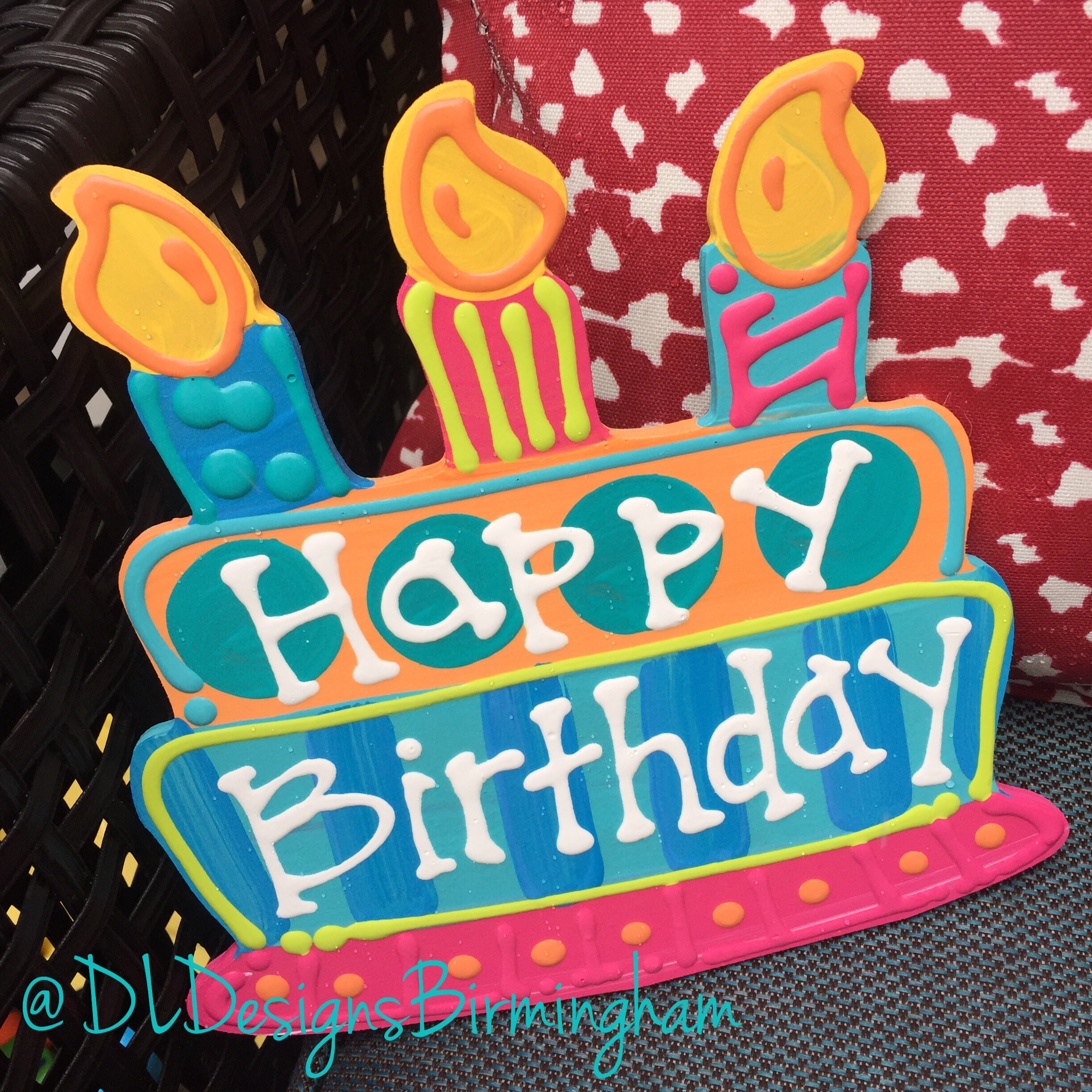 Happy birthday cake door hanger attachments