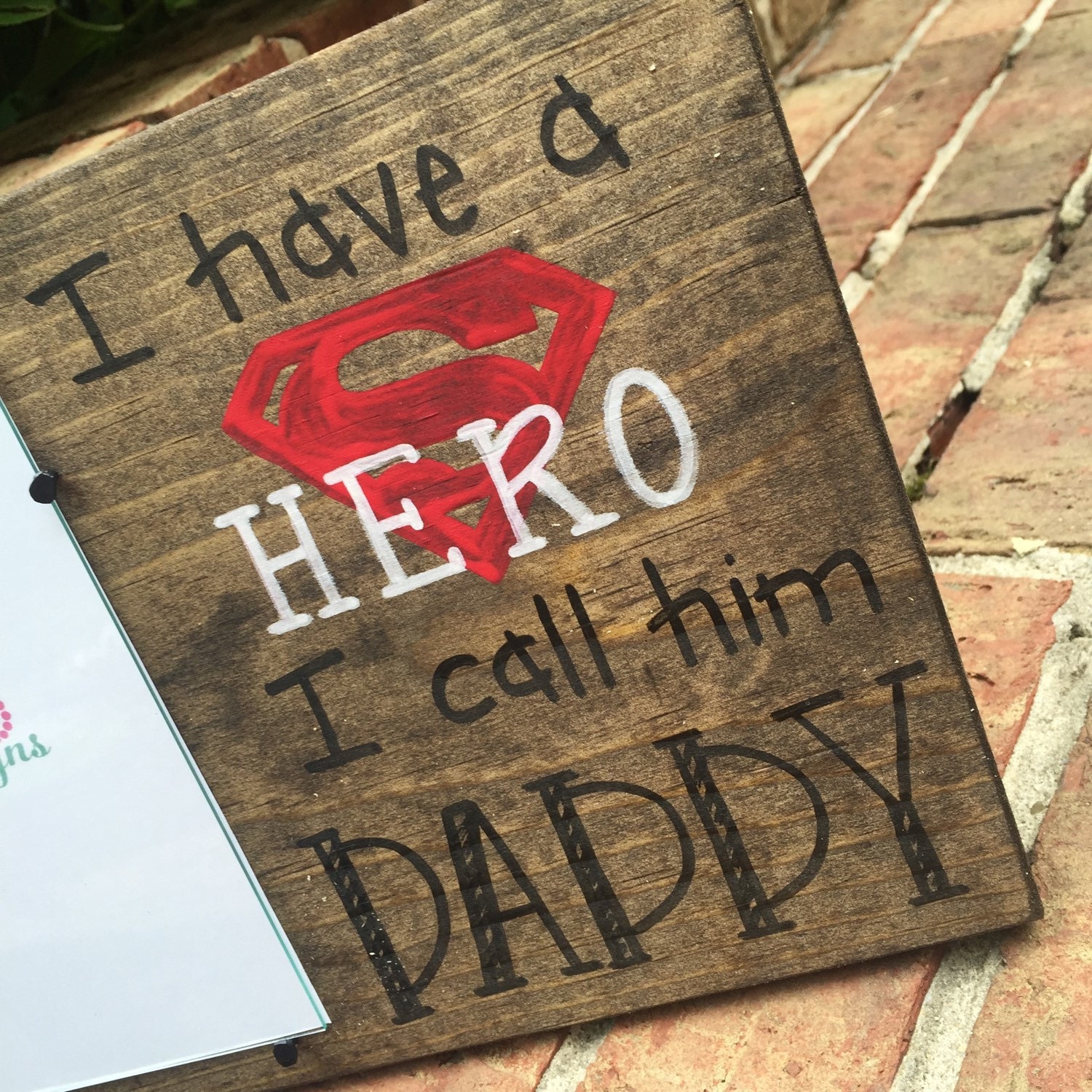 Father's day super hero picture frame