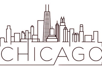 Chicago Skyline Svg - Etsy