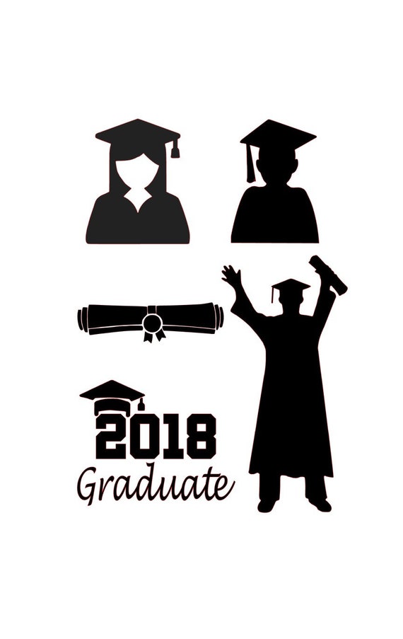 2018 Graduation Cap Svg Proud Graduate Silhouette SVG Grad Cap