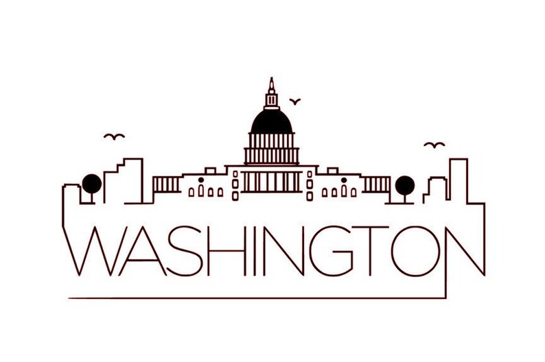 2 Design Files Skyline Washington DC Svg Dxf - Etsy