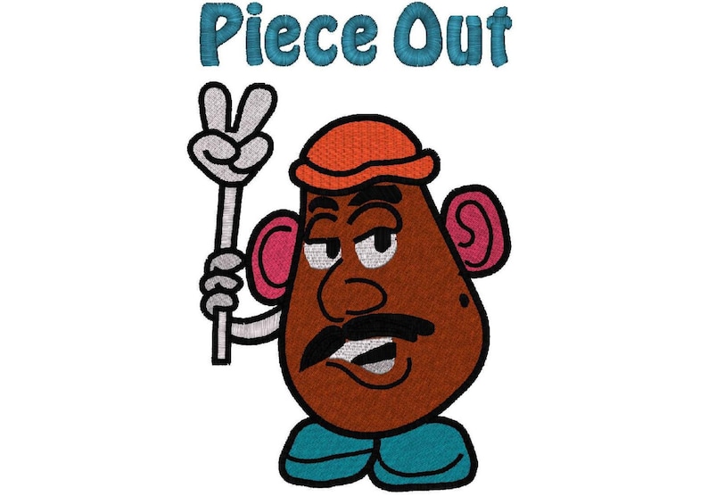 Potato Head Holding Arm With Peace Sign Piece Out | Etsy