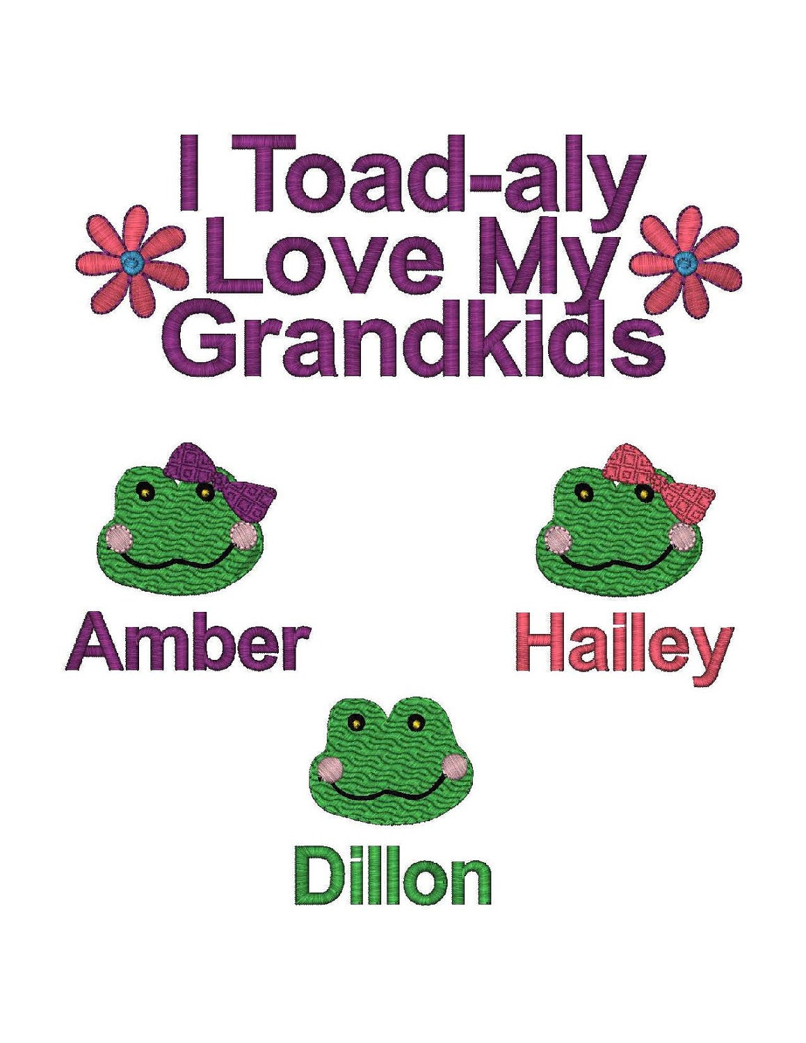 Toad Frog Brag Set Embroidery Design Filled & Applique 6 - Etsy