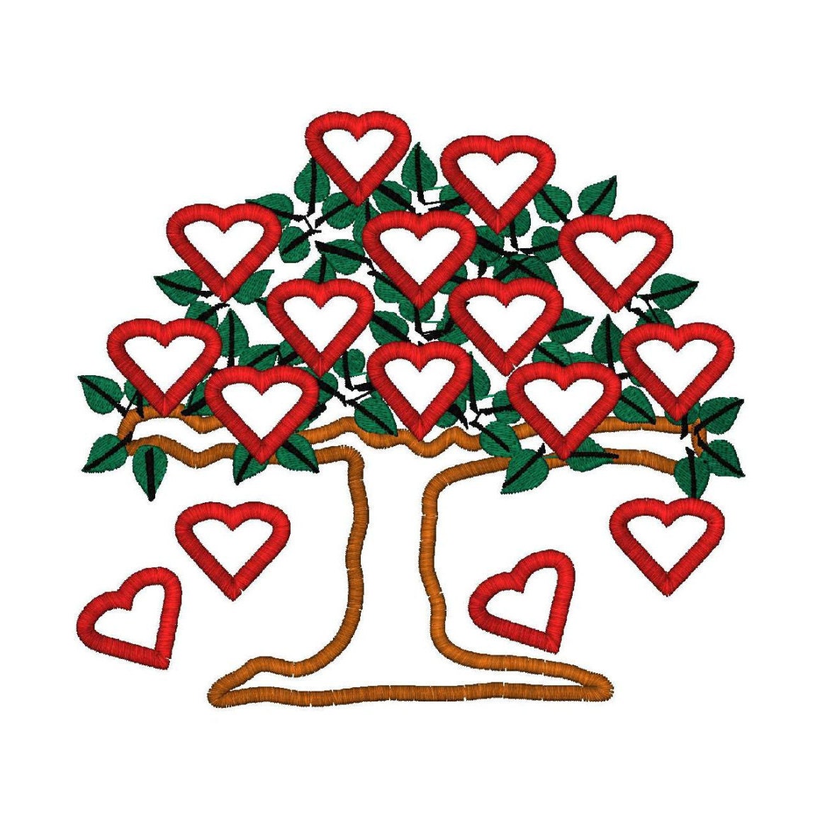 Heart Family Tree Applique 8 Design Files Machine Embroidery | Etsy