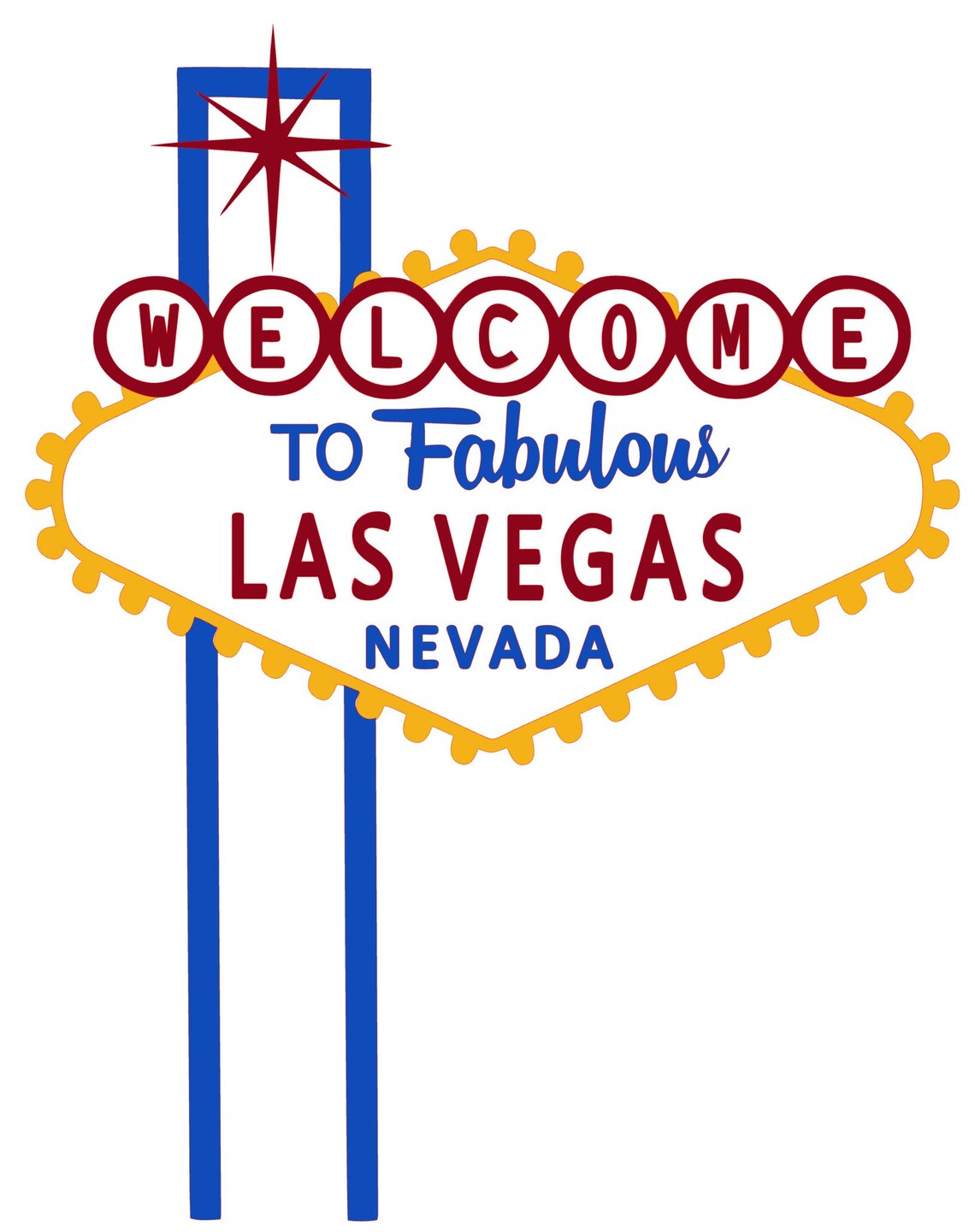 SVG Las Vegas Sign for Use With Silhouette & Cricut | Etsy