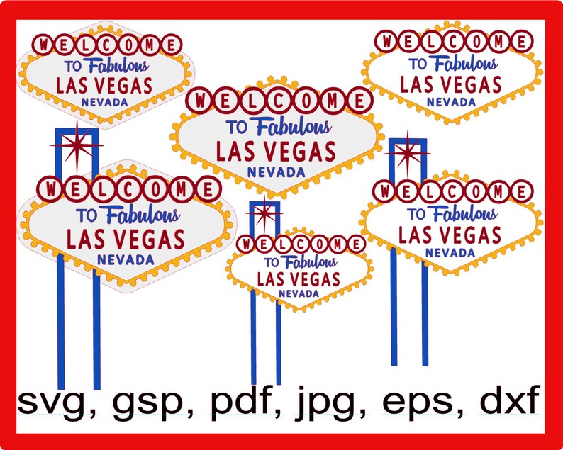 SVG Las Vegas Sign For use with Silhouette & Cricut | Etsy