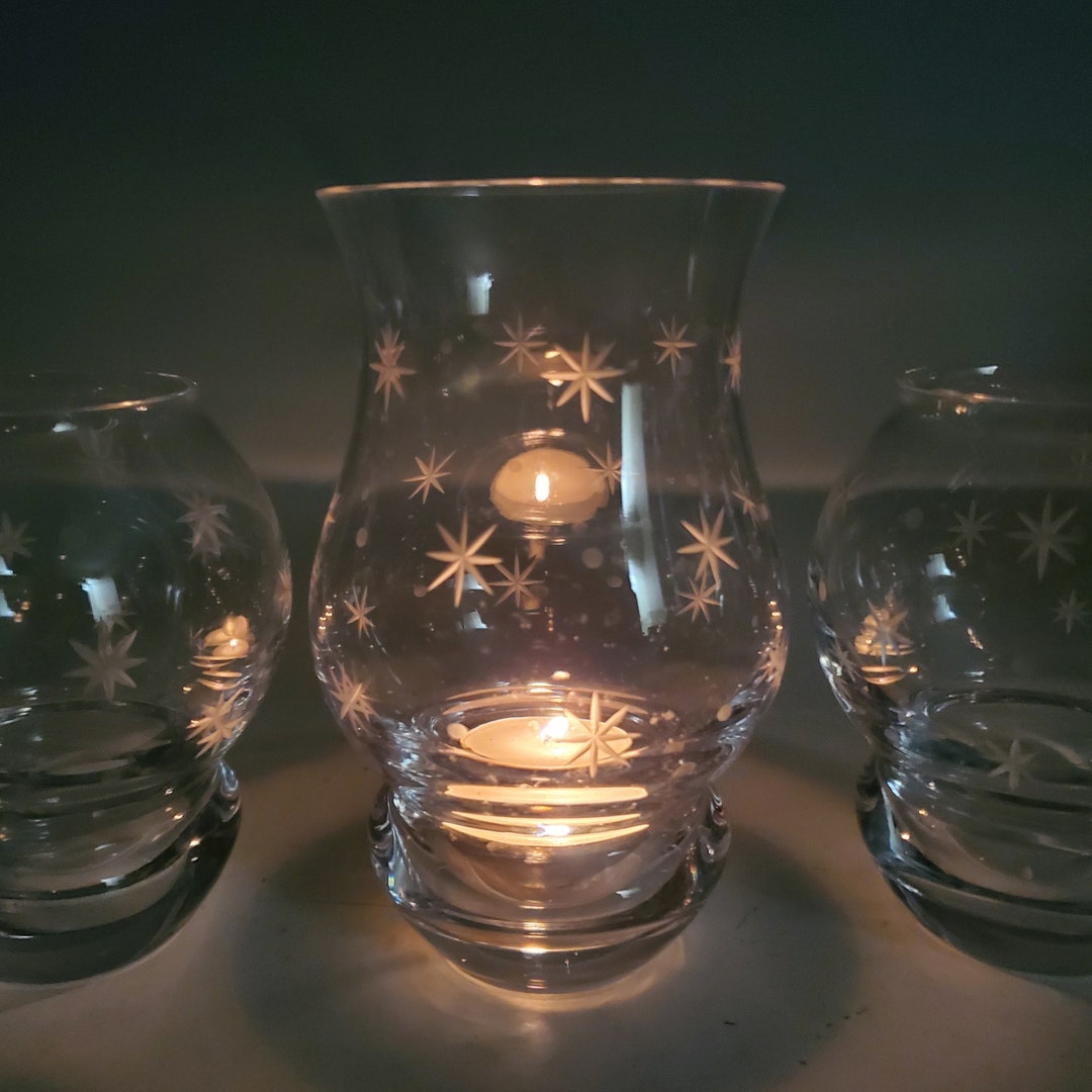 Mikasa Twinkle Candle Holders, Tea Light or Votive, Set of 3, Cut ...