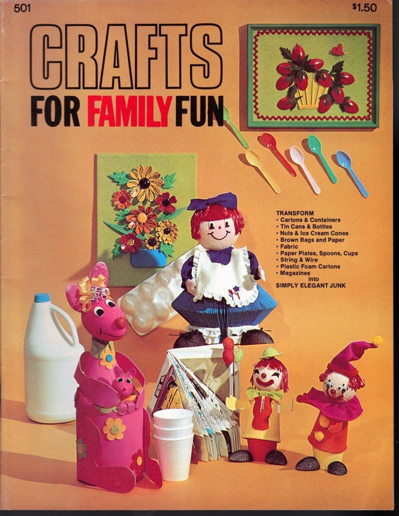 Crafts for Family Fun Vintage Craft Instruction book recycle | Etsy