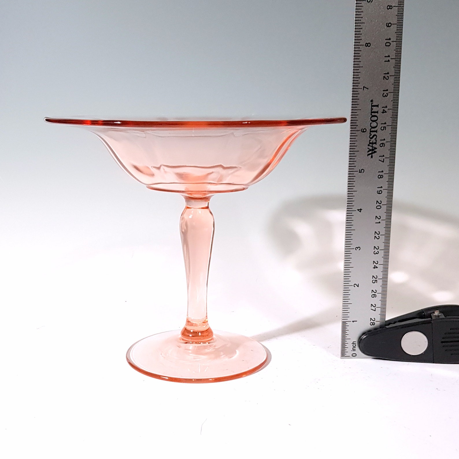 Elegant Pink Depression Glass Footed Compote Candy Dish - Etsy