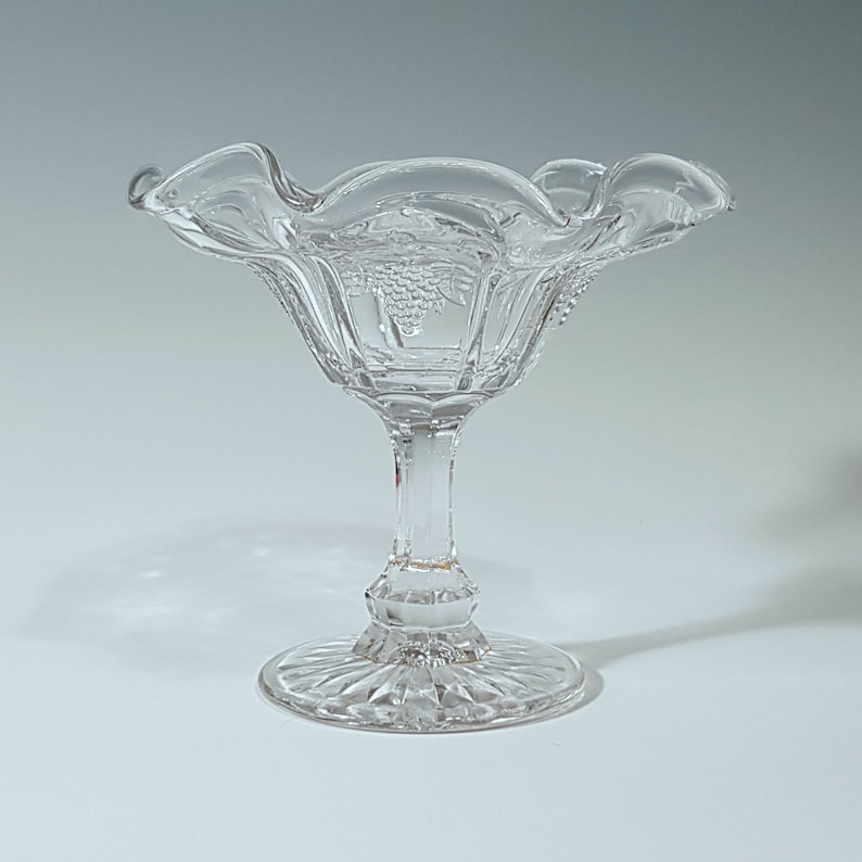 Red Cliff Fenton Vintage clear crystal glass jelly compote | Etsy