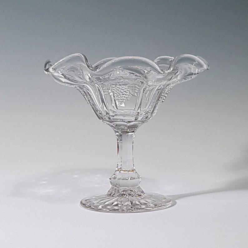 Red Cliff Fenton Vintage clear crystal glass jelly compote | Etsy