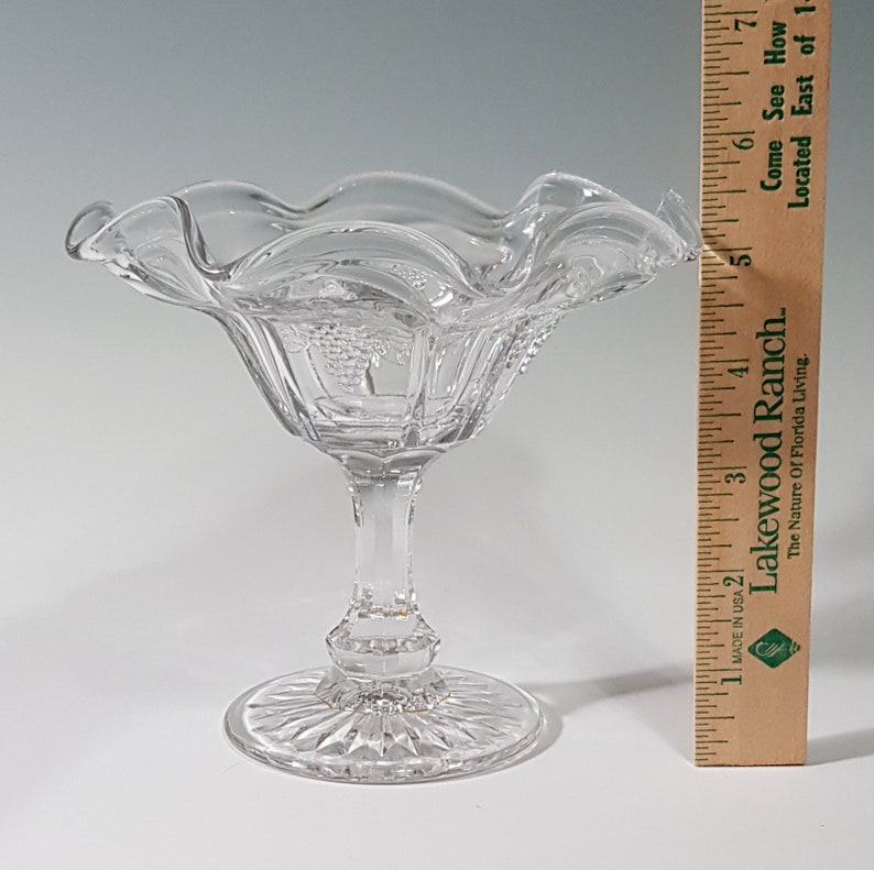 Red Cliff Fenton Vintage Clear Crystal Glass Jelly Compote - Etsy