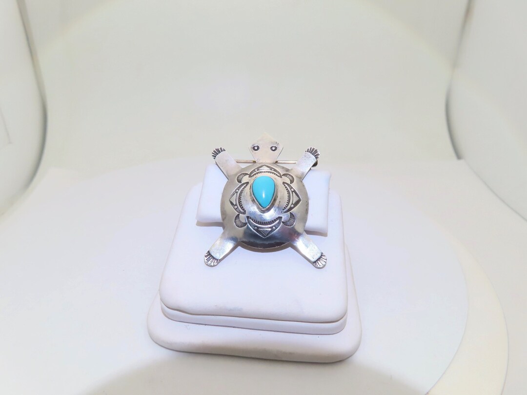 Native American Turtle Pins Brooch Solid Sterling Silver Jewelry ...