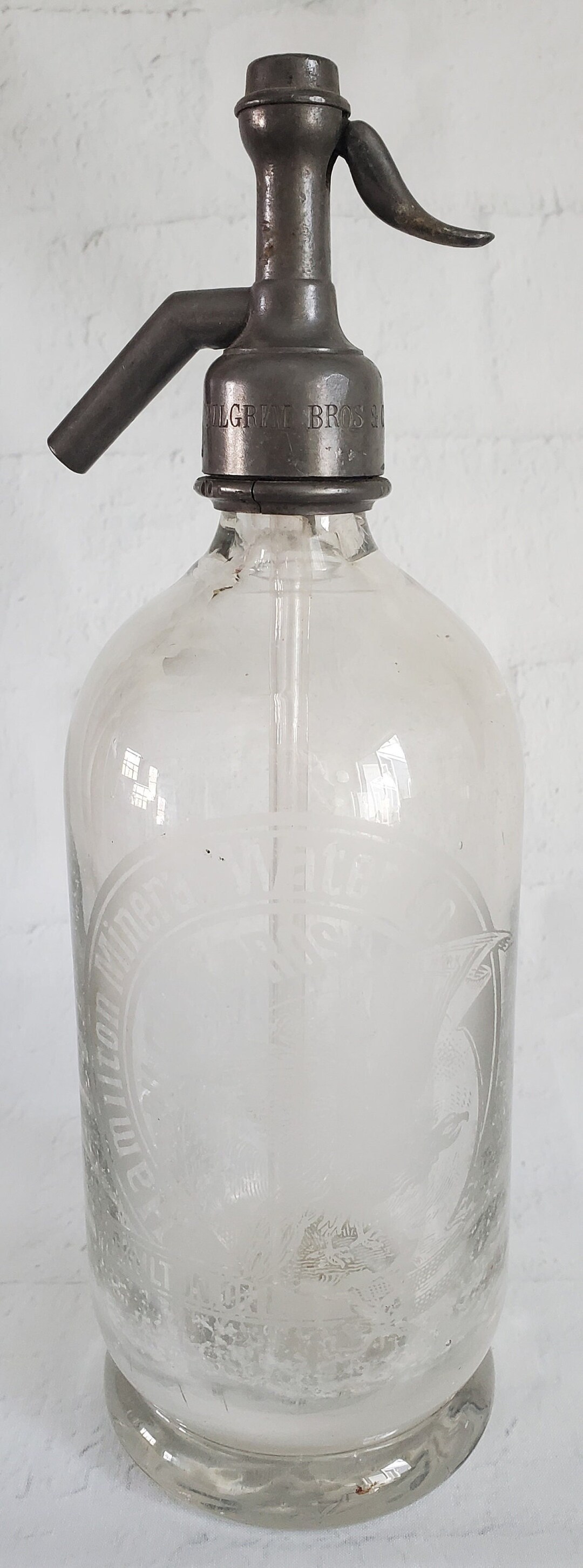 Antique Vintage Hamilton Mineral Water Co. Seltzer Bottle Soda Water ...